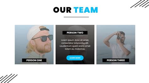 Our Team Section Design Using Css Flexbox Css Image Hover Effect Css