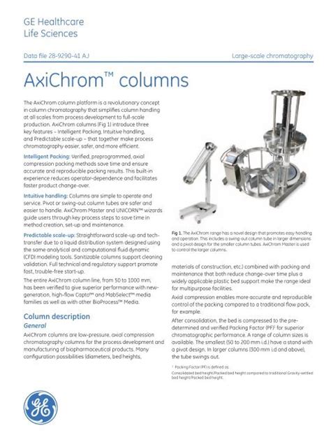 Pdf Axichrom Columns Data File