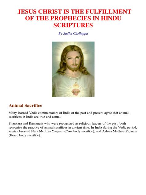 Jesus Christ Is The Fulfilment Of Prophecies In Hindu Scriptures Pdf