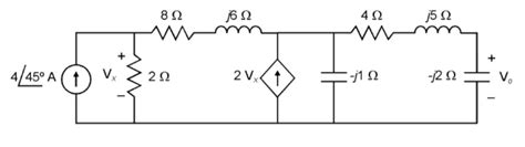 solved for the following circuit solved to find vo note