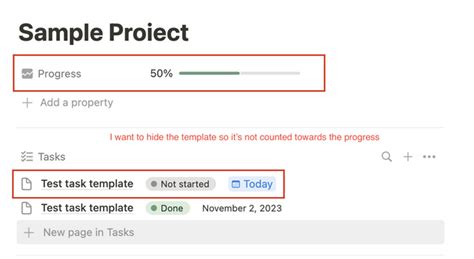 What Is The Method To Exclude The Templates From The Total Count In A Relations Property R