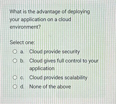 solved what is the advantage of deploying your application