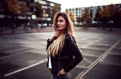 Wallpaper Black Women Outdoors Model Portrait Blonde Depth Of