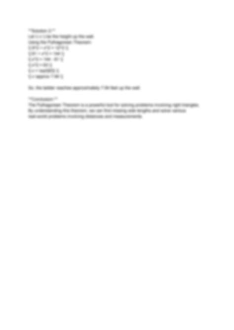 Solution Title Understanding The Pythagorean Theorem Studypool