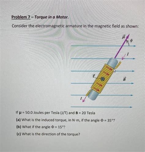 Solved Problem Torque In A Motor Consider The Chegg Com