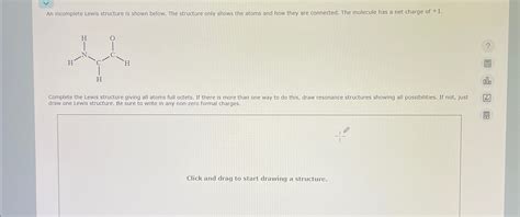 Solved An Incomplete Lewis Structure Is Shown Below The Chegg