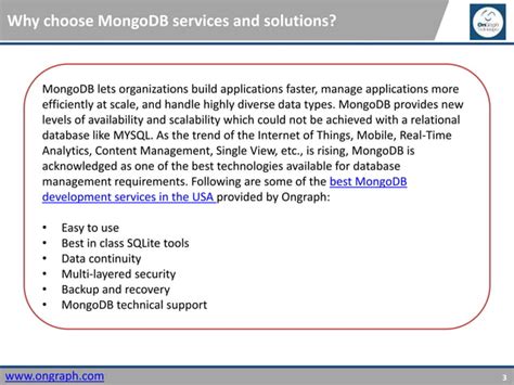Advantages Of Using Mongodb Ppt