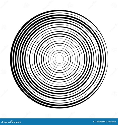 Vector Abstract Radial Background Of Concentric Ripple Circles Stock Vector Illustration Of