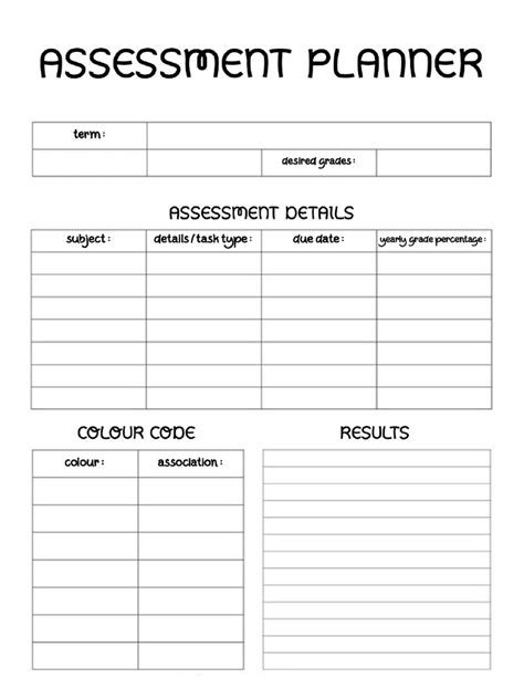 Assessment Planner Pdf