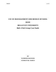 Assignment ERD Mannava Docx Week3 1 Of 3 CIS 535 MANAGEMENT AND DESIGN OF DATABASE BELLEVUE