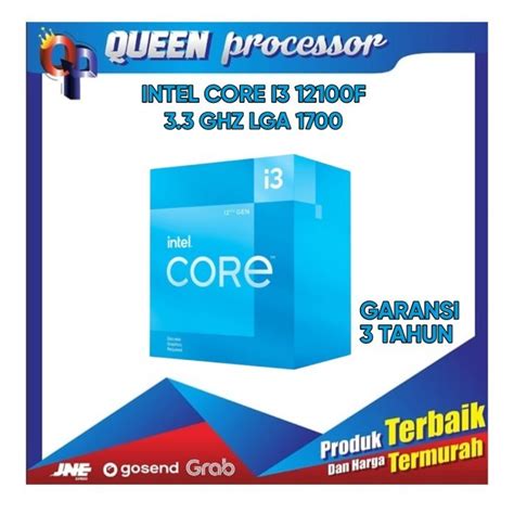 Jual PROCESSOR INTEL CORE I3 12100F 3 30 GHz BOX SOCKET 1700 GARANSI 3TAHUN Shopee Indonesia