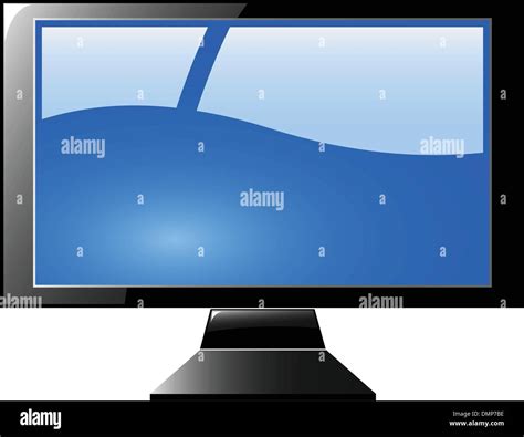 The Vector Blue Tft Monitor Stock Vector Image And Art Alamy