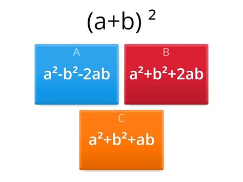 Algebraic Identities Quiz