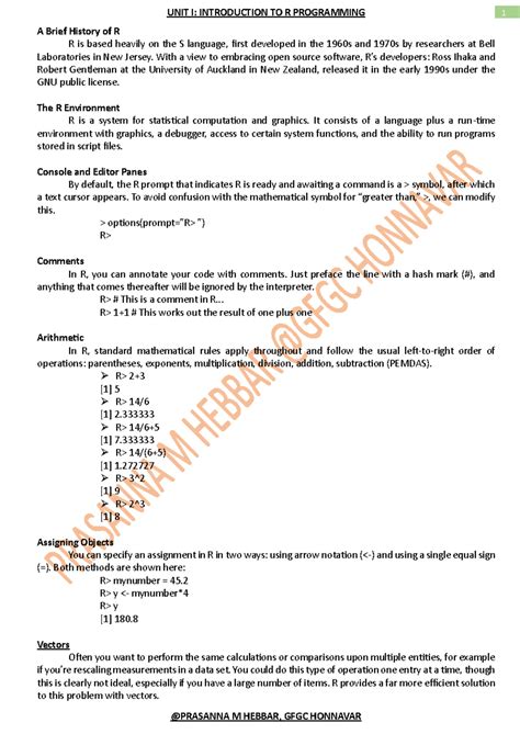 Stat Procandr Unit01 Computing And R Programming Notes A Brief