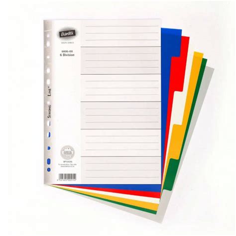 PVC Dividers PVC File Index Dividers Buy Stationery