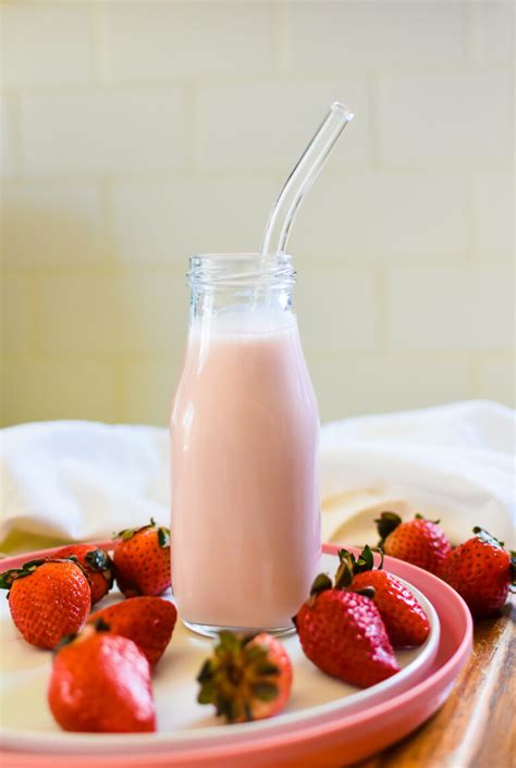 Homemade Strawberry Milk Recipe Dash Of Jazz