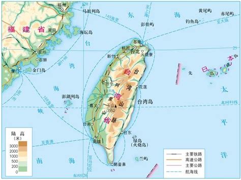 台湾地图高清版地形图台湾地图初高中地理网