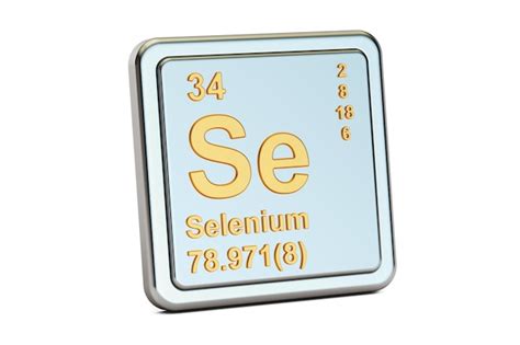 Premium Photo Selenium Se Chemical Element Sign 3d Rendering