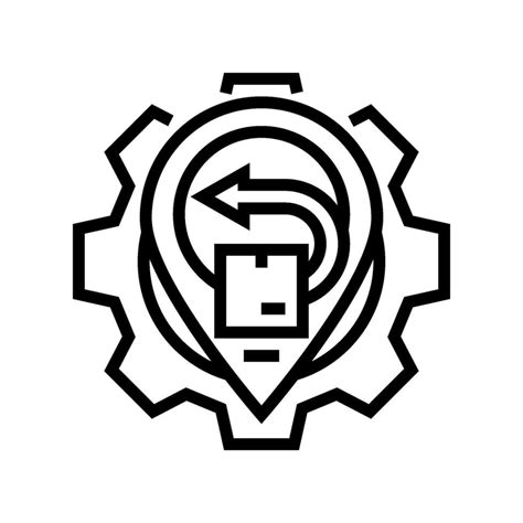 Return Logistics Logistic Manager Line Icon Vector Illustration