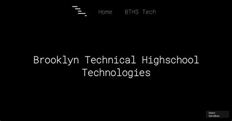 BTHS Tech Website Forked Codesandbox