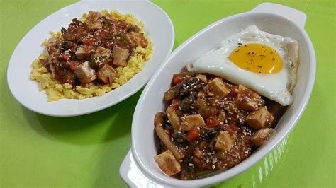 ♥마파두부♥ 저녁 재료ㅡ두부양파참치당근양배추 호박부추햄버섯파 양념ㅡ된장고춧가루두반장없을시다진마늘파슬리 간장물엿후추전분물통깨 참치캔은기름을쫙~빼