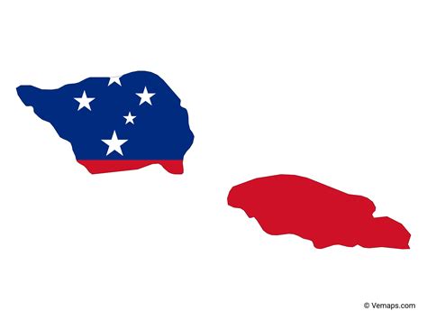 Flag Map Of Samoa Free Vector Maps