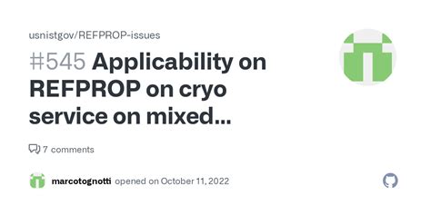 Applicability On Refprop On Cryo Service On Mixed Refrigerant · Issue 545 · Usnistgovrefprop