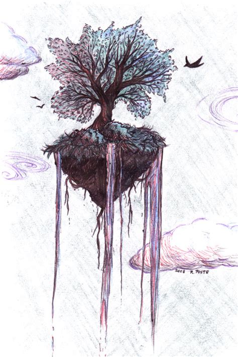 Floating Island Colored By Aerawynn On DeviantArt Floating Island Colored By Aerawynn On DeviantArt