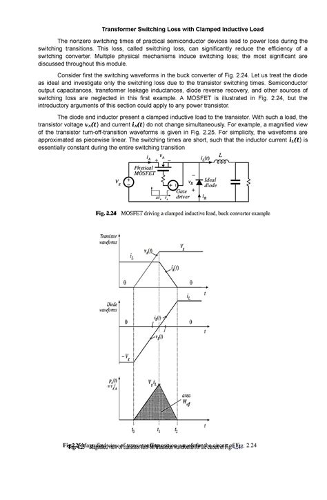 Transformer Switching Loss With Clamped Inductive Load This Loss Called Switching Loss Can