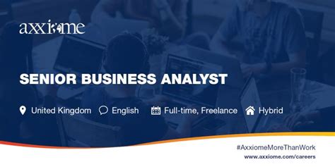 Axxiome On Linkedin Wanted Businessanalyst Banking
