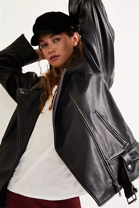 Rori Slouchy Moto Jacket Free People Uk