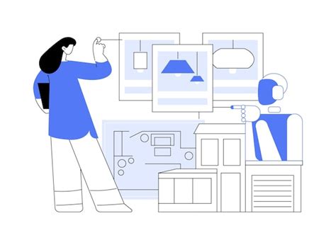 Premium Vector Aisupported Lighting Design Abstract Concept Vector Illustration