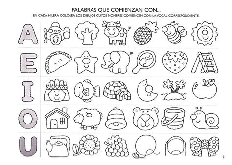 Dibujos De Juego De Vocales Para Colorear Para Colorear Pintar E Porn