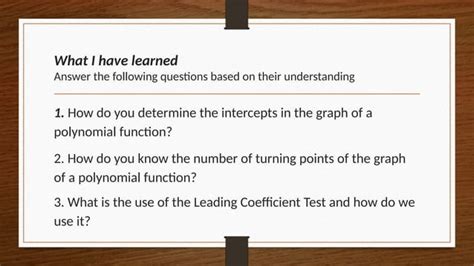 G10 Math Q2 Week 1 Graph Of Polynomial Functionspptx Physics Science