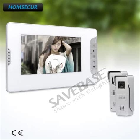 HOMSECUR 7inch Wired Video Door Phone Intercom System With Intra Monitor Audio Intercom Ship
