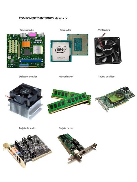 Componentes Internos De Una Computadora Pdf