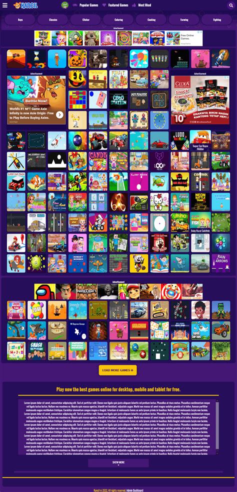 Kancil Theme Cloudarcade Html5 Web Game Portal Cms Source Code