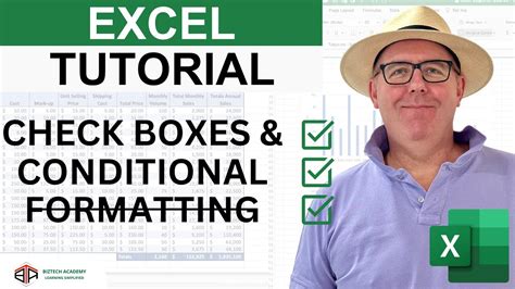 Excel Tutorial Check Boxes And Conditional Formatting Youtube