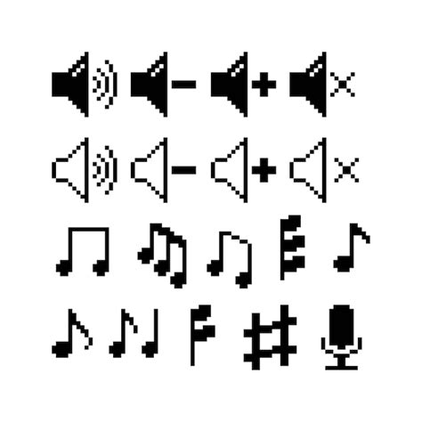 Premium Vector Set Of 8bit Pixel Graphics Icons Isolated Vector