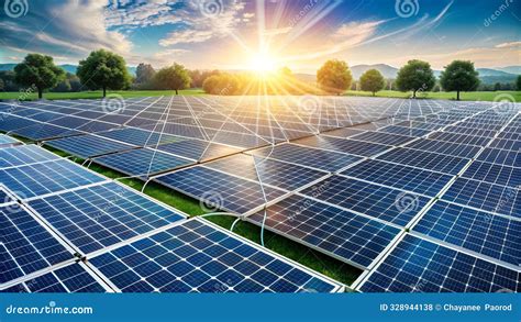 Solar Symphony The Power Of Renewable Energy Integration Ai Generated Stock Illustration