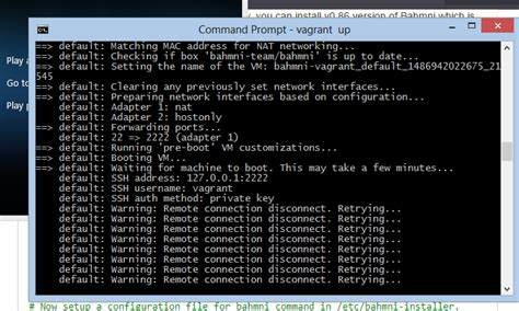Error In Bahmni Installation Using Vagrant And Virtualbox Bahmni Openmrs Talk