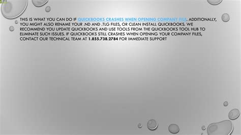 PPT An Effective Way To Troubleshoot QuickBooks Crashes When Opening Company File PowerPoint