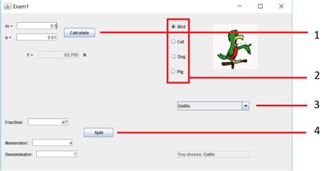 Use The Following Java Frame Code To Create The Frame
