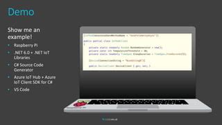 Generating Cross Platform NET Based Azure IoTdevice PPT