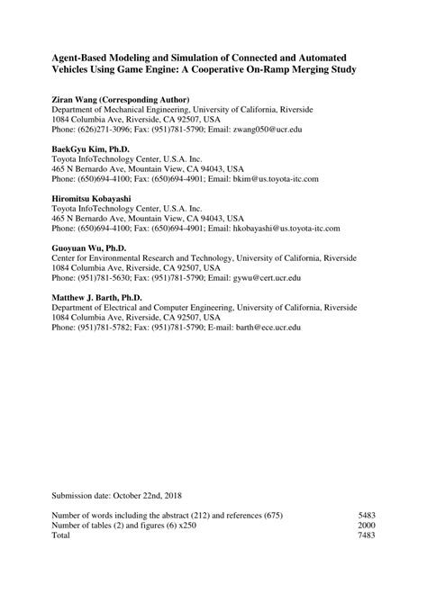 Pdf Agent Based Modeling And Simulation Of Connected And Automated