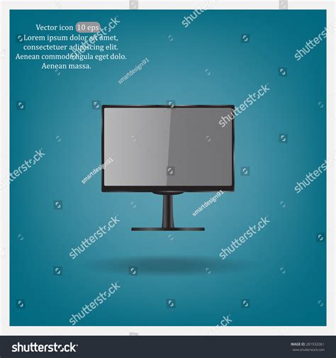 Display Monitor Vector Mockup Vector Illustration Stock Vector Royalty