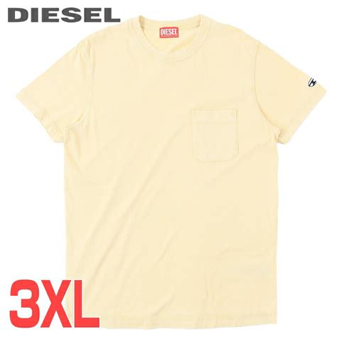 【楽天市場】 Diesel ディーゼル メンズ ワンポイントオーバルdロゴ ダイトリートメント 半袖ポケットtシャツ カットソー【t Worky Dov Pe】【サイズ3xl】【サンドベージュ