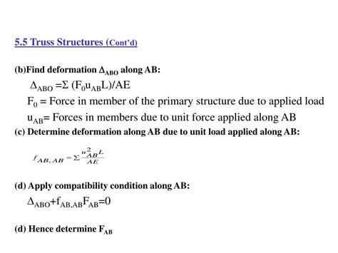 Ppt 5 Analysis Of Indeterminate Structures By Force Method