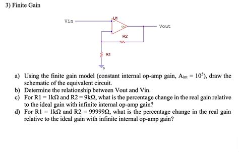 3 Finite Gain Vin Out Vout R2 W R1 A Using The Finite Gain Model