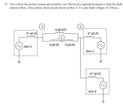 Solved For A Three Bus Power System Given Below Use